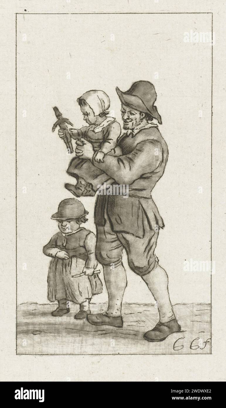 Father with children, Pieter de Mare, after Christina Chalon, 1768 ...