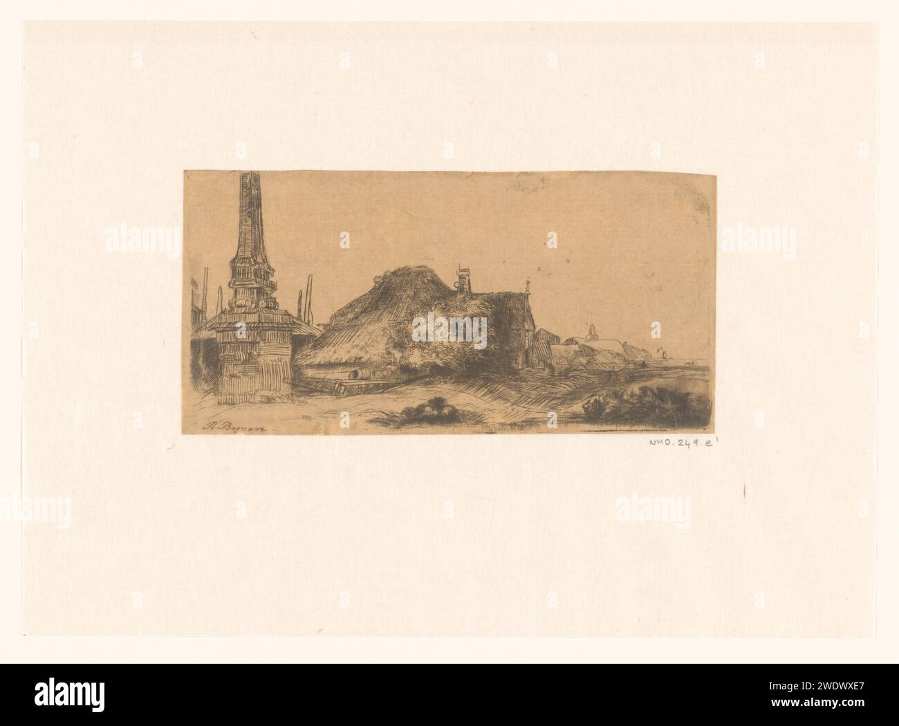 Cottage and Boundary Post on the Spaarndammerdijk ('L'Orbelisque ...