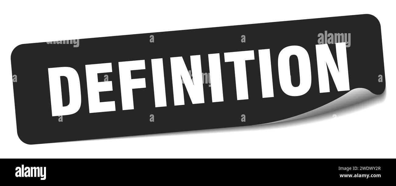 definition sticker. definition rectangular label isolated on white ...