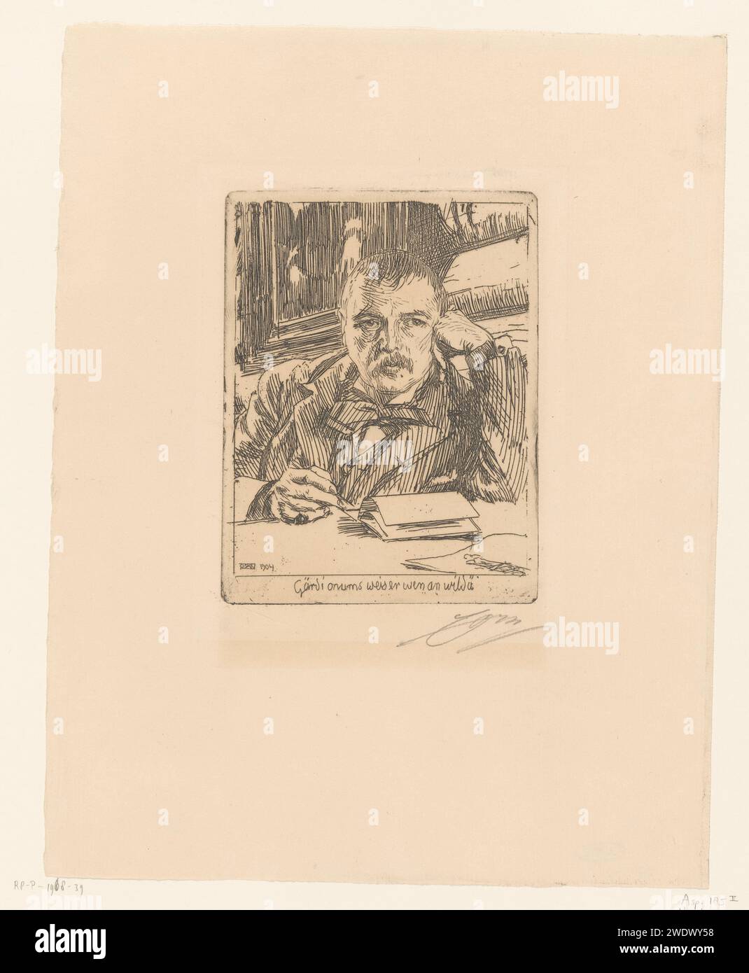Self -portrait, Anders Leonard Zorn, 1904 print Self -portrait with ...