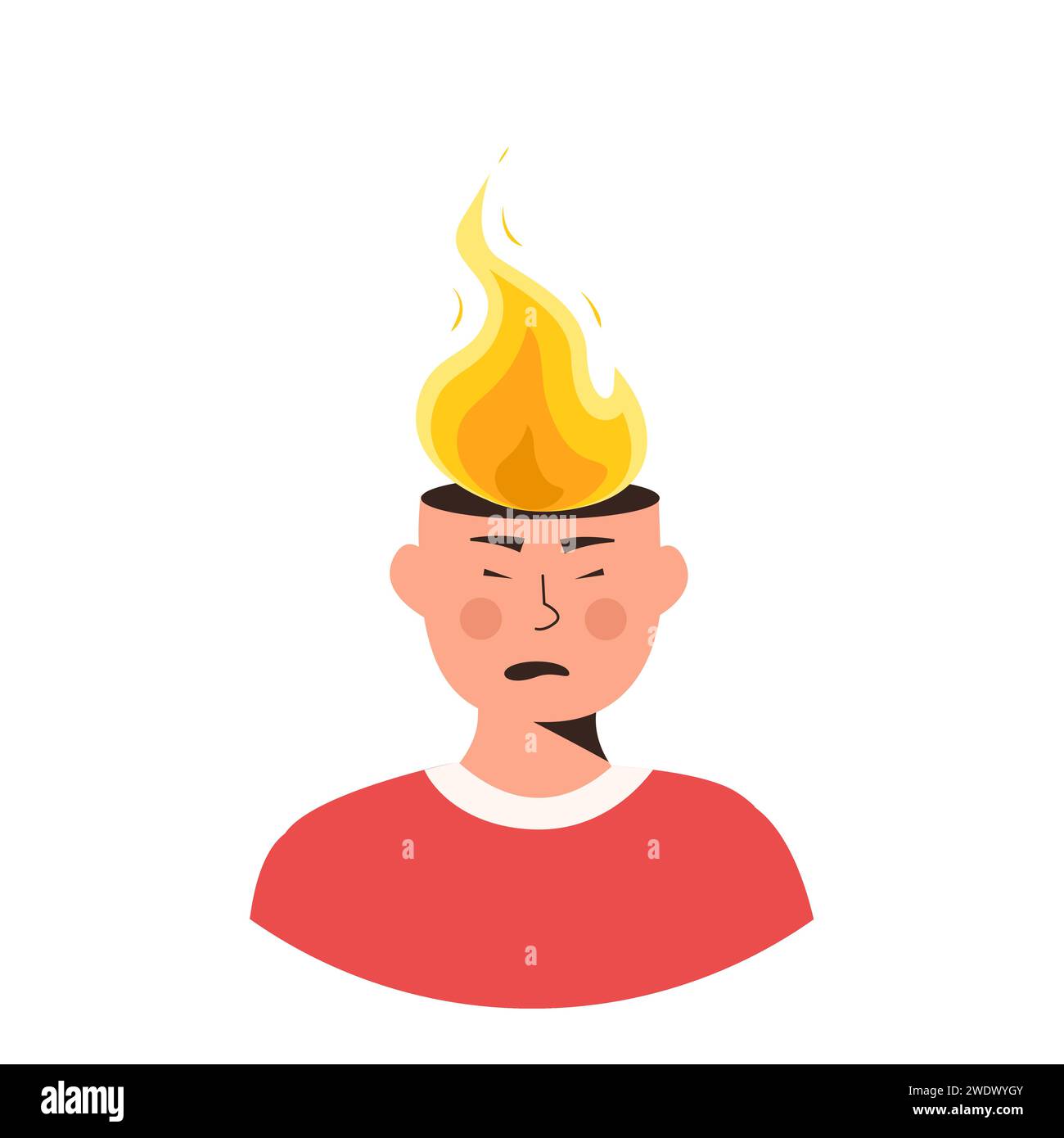 Anger rage emotion concept psychological Stock Vector Images - Alamy