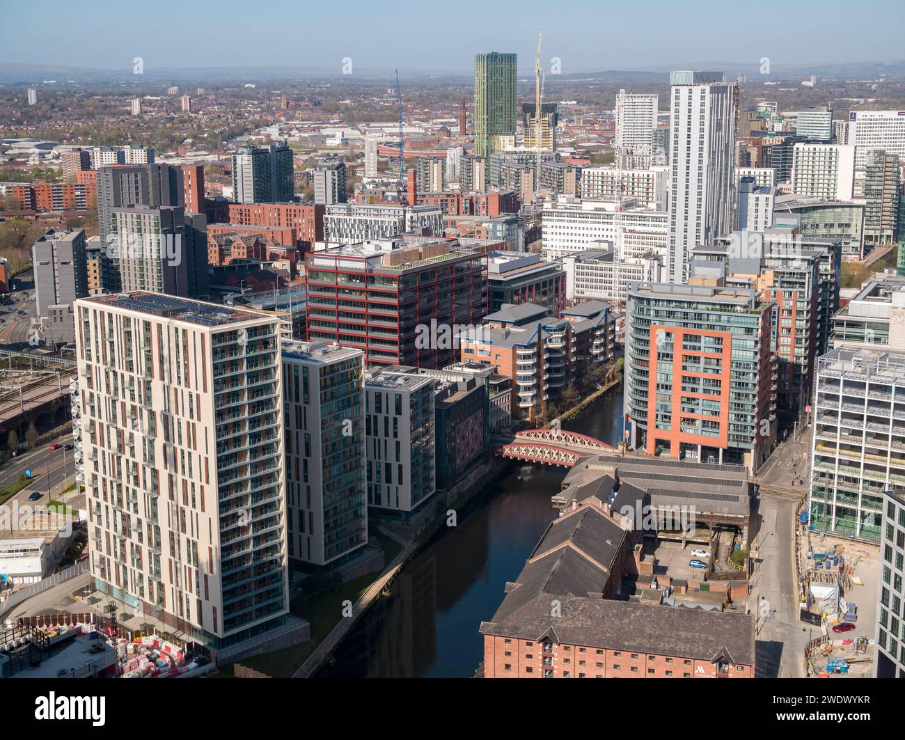 Aerial image of The Slate Yard residential development, New Bailey ...