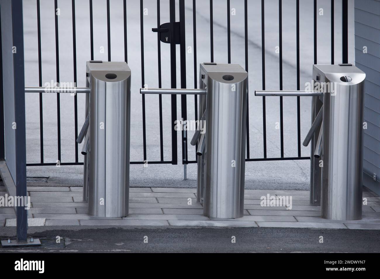 Turnstiles. Checkpoint. Automatic access control. Access system in the ...