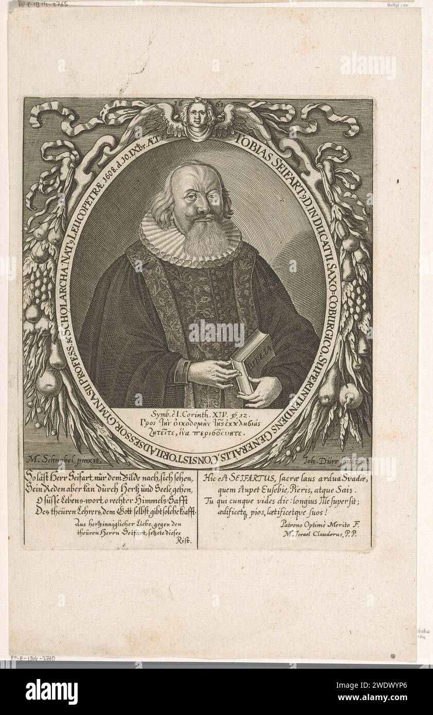 Portrait of Tobias Seifart at the age of 52, Johann Dürr, After Michael ...