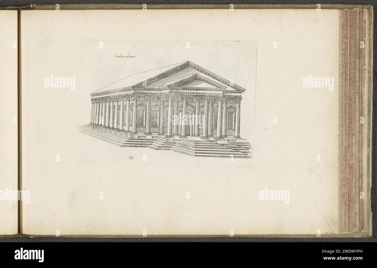 Temple of Minerva, Jacques Androuet, 1550 print Temple of Minerva. This ...