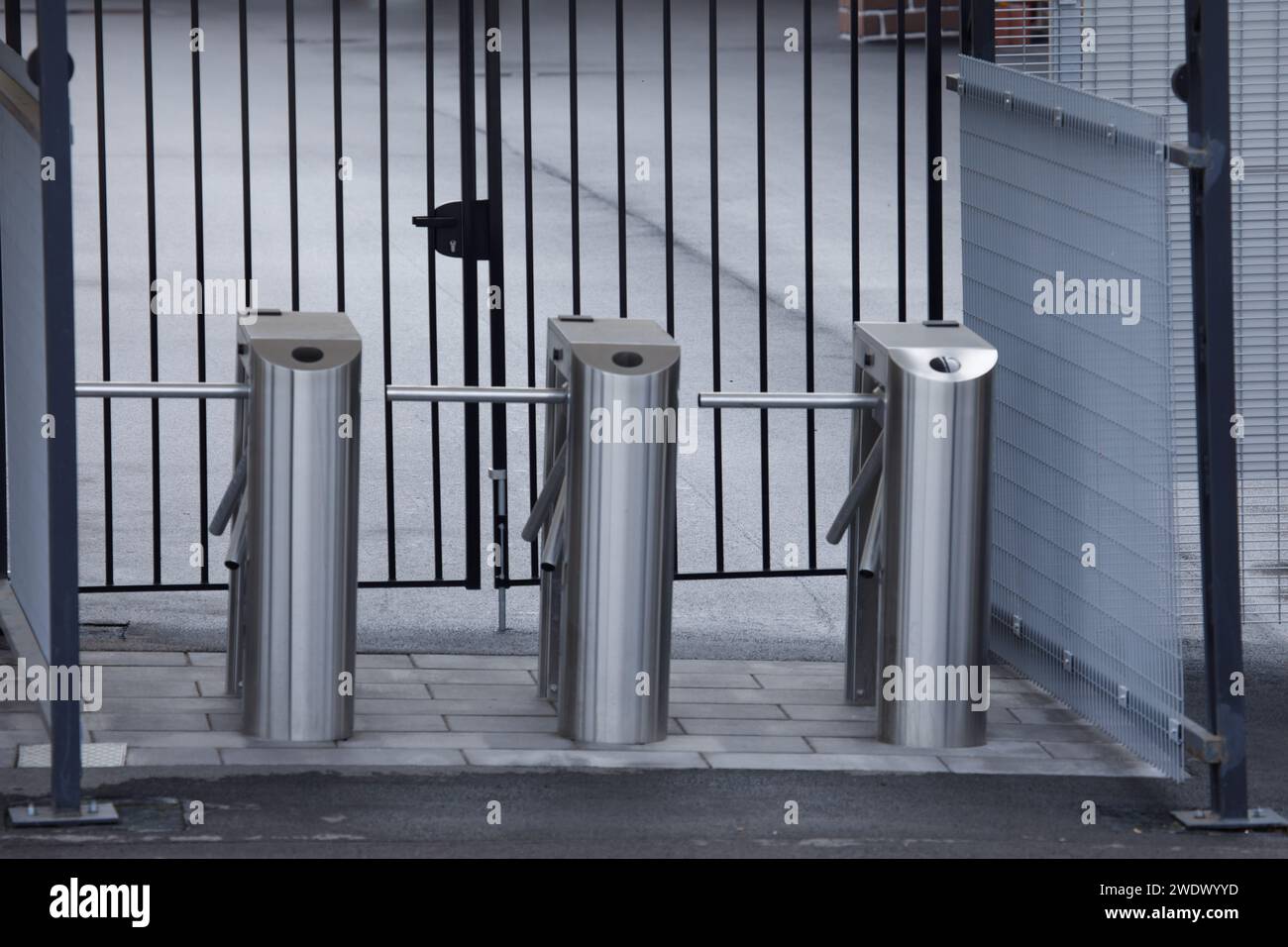 Turnstiles. Checkpoint. Automatic access control. Access system in the ...