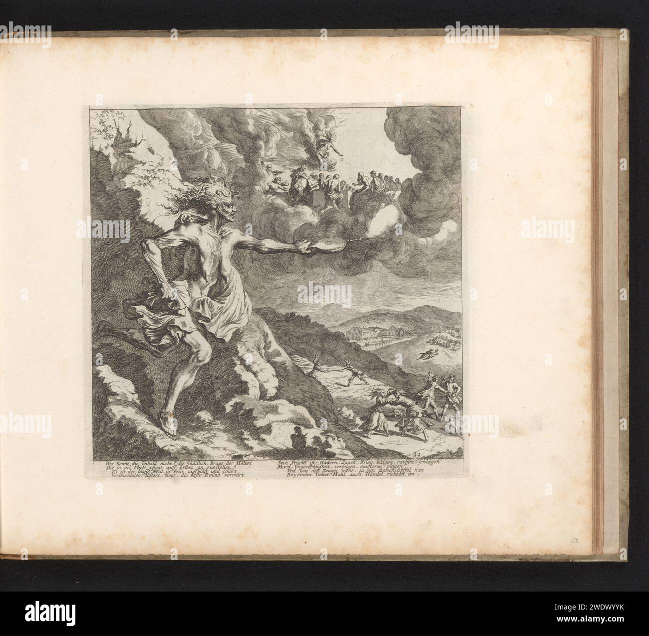 Personification of envy, Melchior Küsel (I), After Johann Wilhelm Baur ...