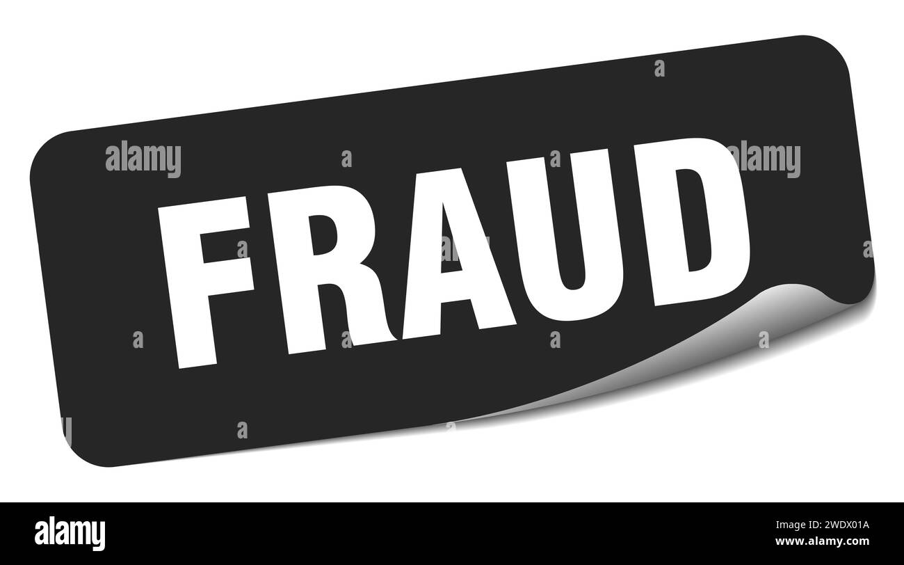 Fraud Sticker Fraud Rectangular Label Isolated On White Background