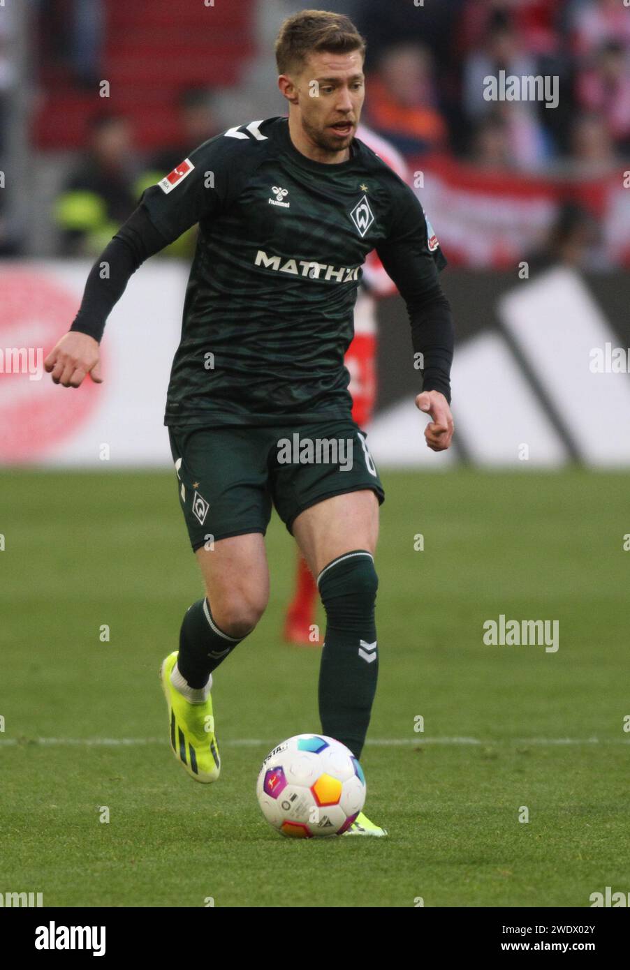 MUNICH, Germany. , . #8 Mitchell WEISER of Sv Werder Bremen in action ...
