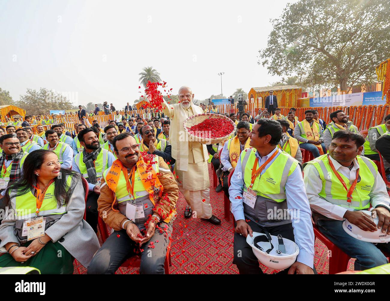 Ayodhya, India. 22nd Jan, 2024. Indian Prime Minister Narendra Modi ...