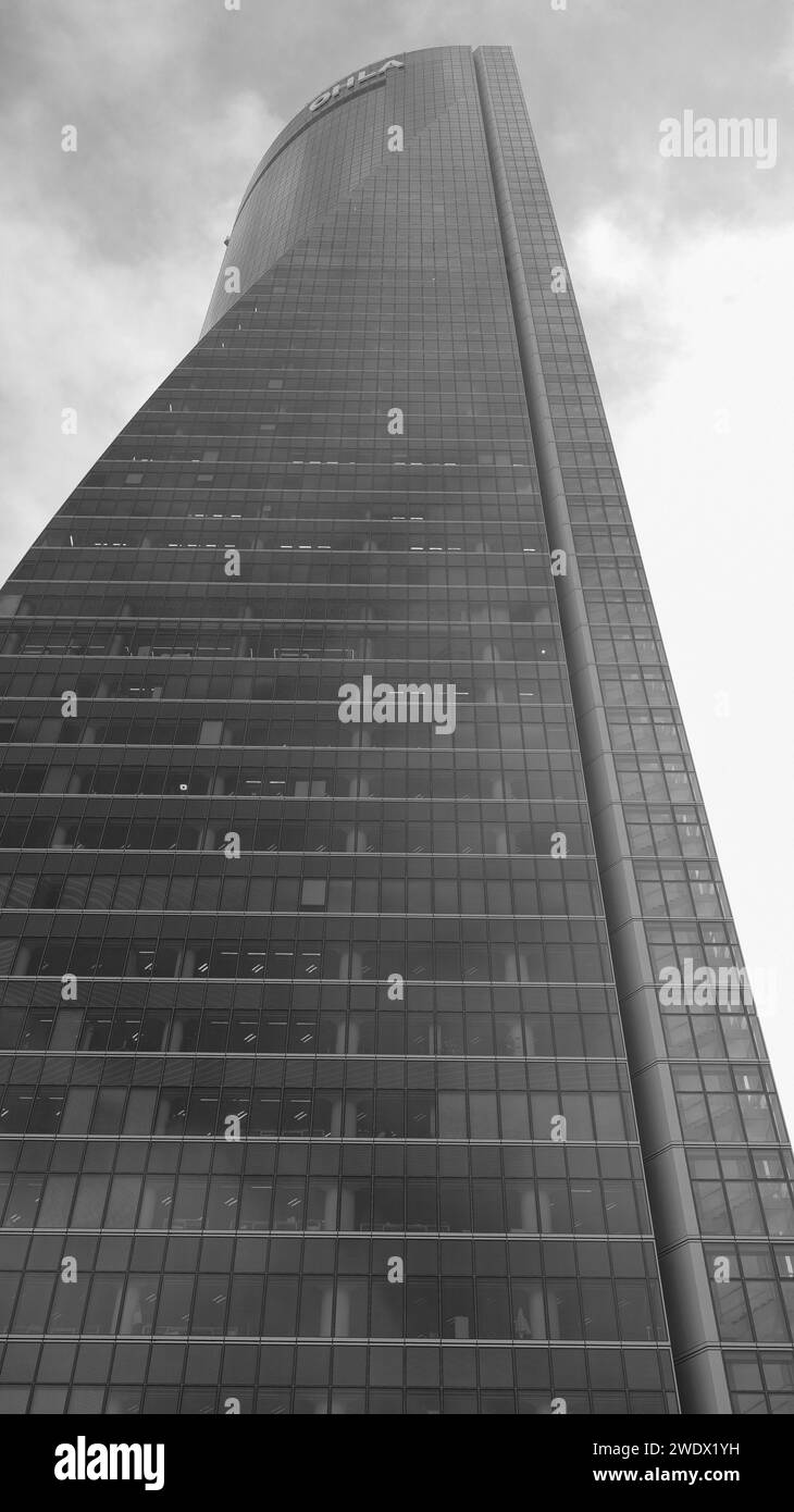 Madrid, Spain. 22nd Jan, 2024. view of the Emperor Tower on Paseo de la ...