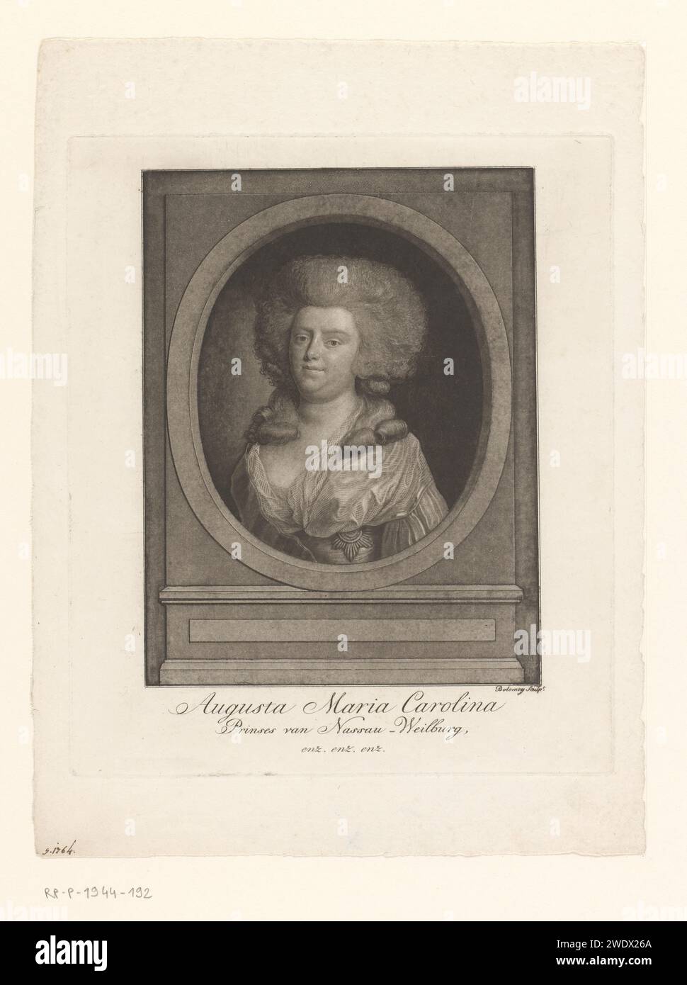 PortraT van Augusta Maria Carolina van Nassau -Weilburg, Benjamin ...