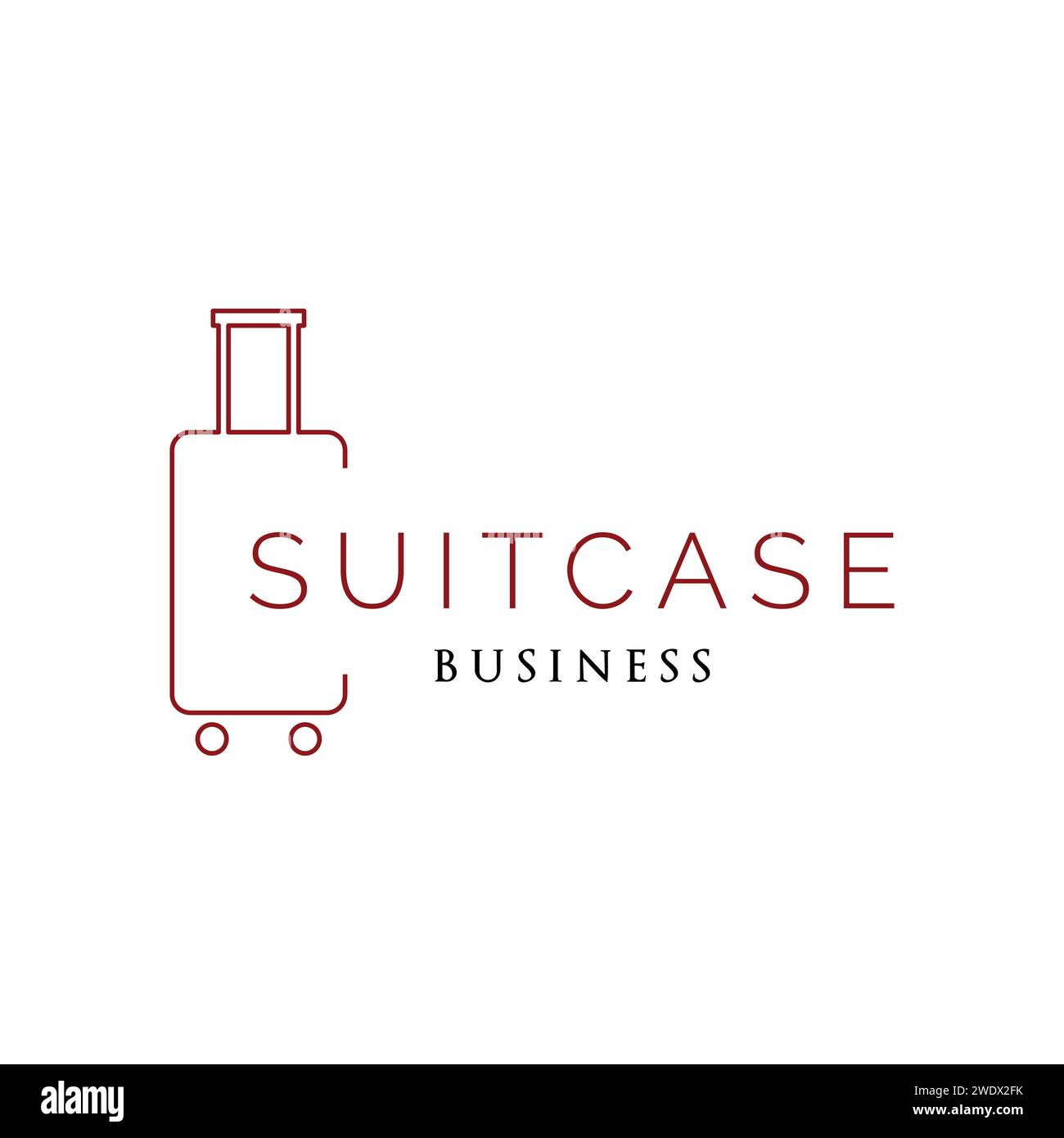 Suitcase Icon Logo Design Template Stock Vector Image & Art - Alamy