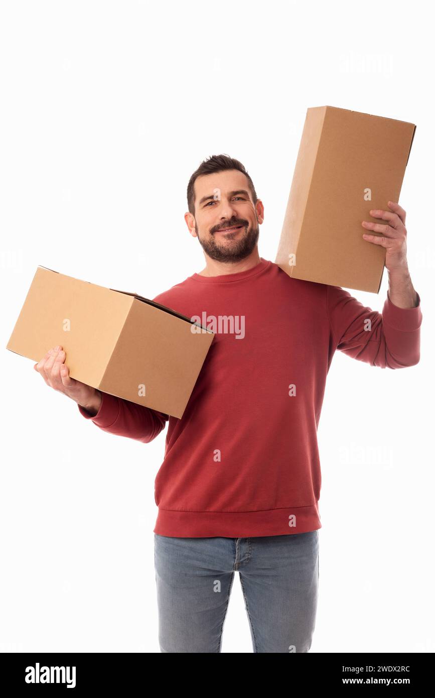 Belongings boxes hi-res stock photography and images - Alamy