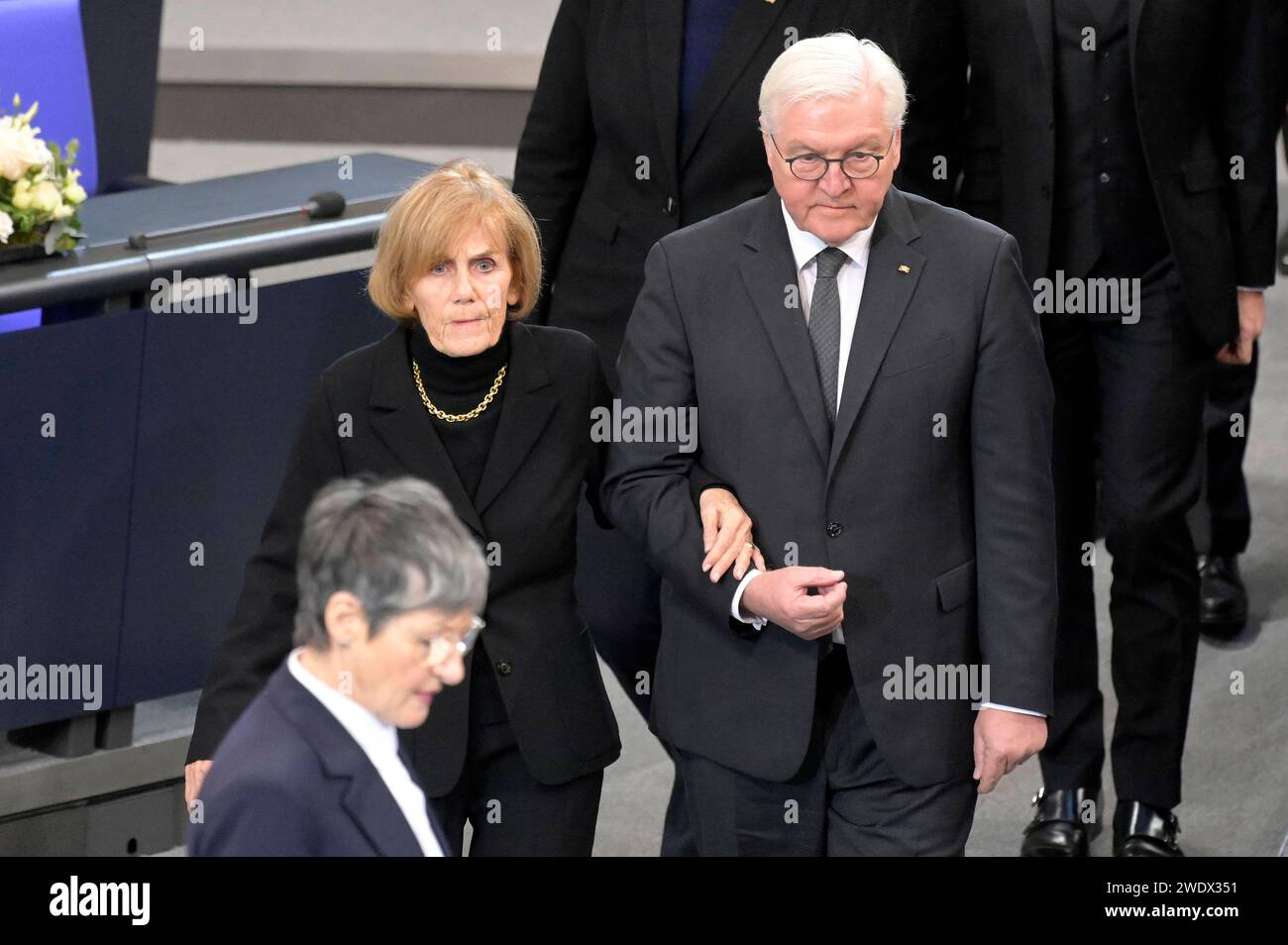 Ingeborg Schäuble und Frank-Walter Steinmeier beim Trauerstaatsakt für ...