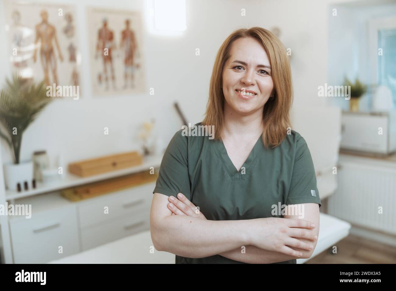Healthcare Time Portrait Of Smiling Female Medical Massage Therapist