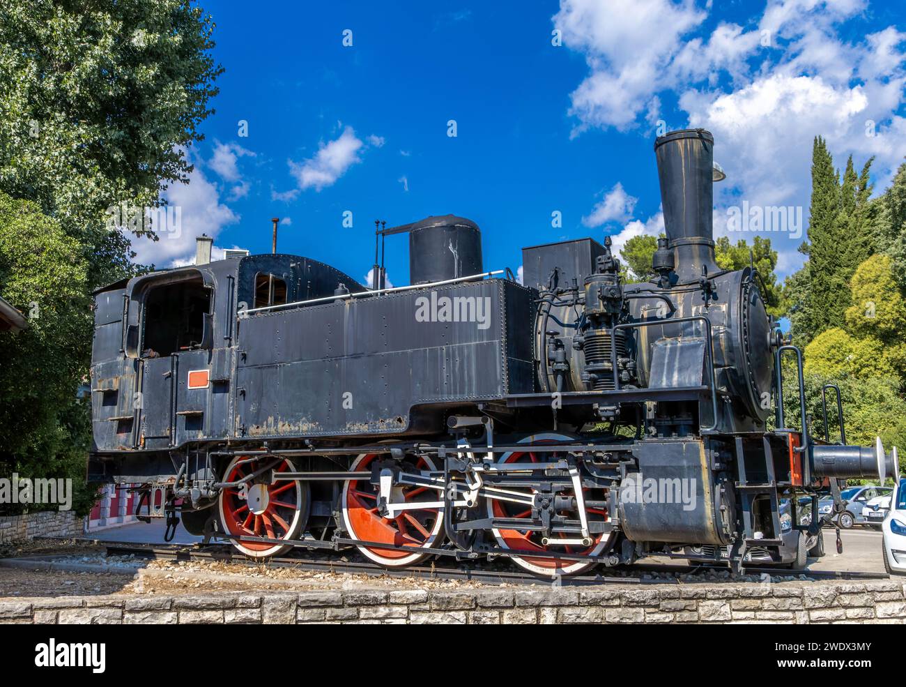Old train, coal locomotive, historic steam locomotive Stock Photo - Alamy
