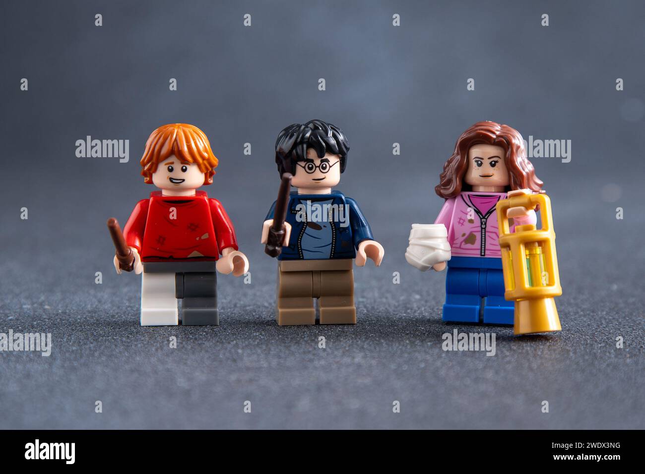 Ron and Hermione. Lego Harry Potter minifigures. Children's designer ...