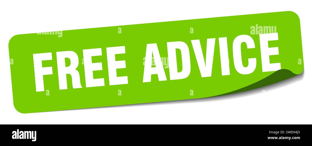 free advice sticker. free advice rectangular label isolated on white ...