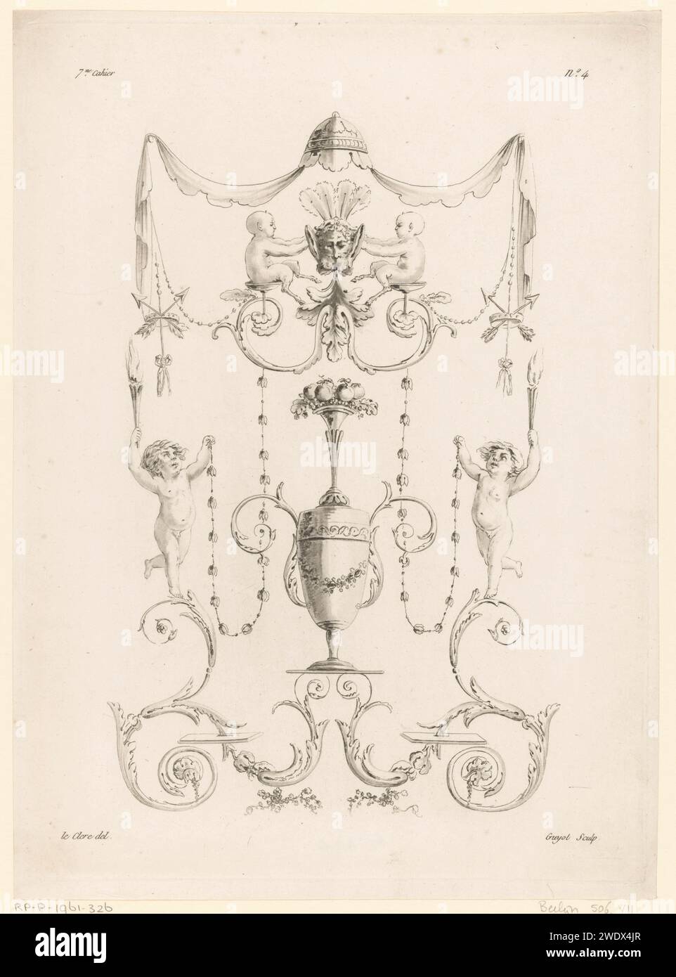 Arabsken puts putti, Laurent Guyot, after Pierre Thomas Le Clerc, 1810 ...