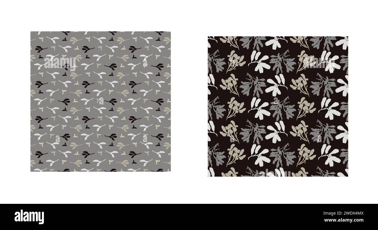 Masculine vector floral pattern with organic botanical shapes. Modern ...