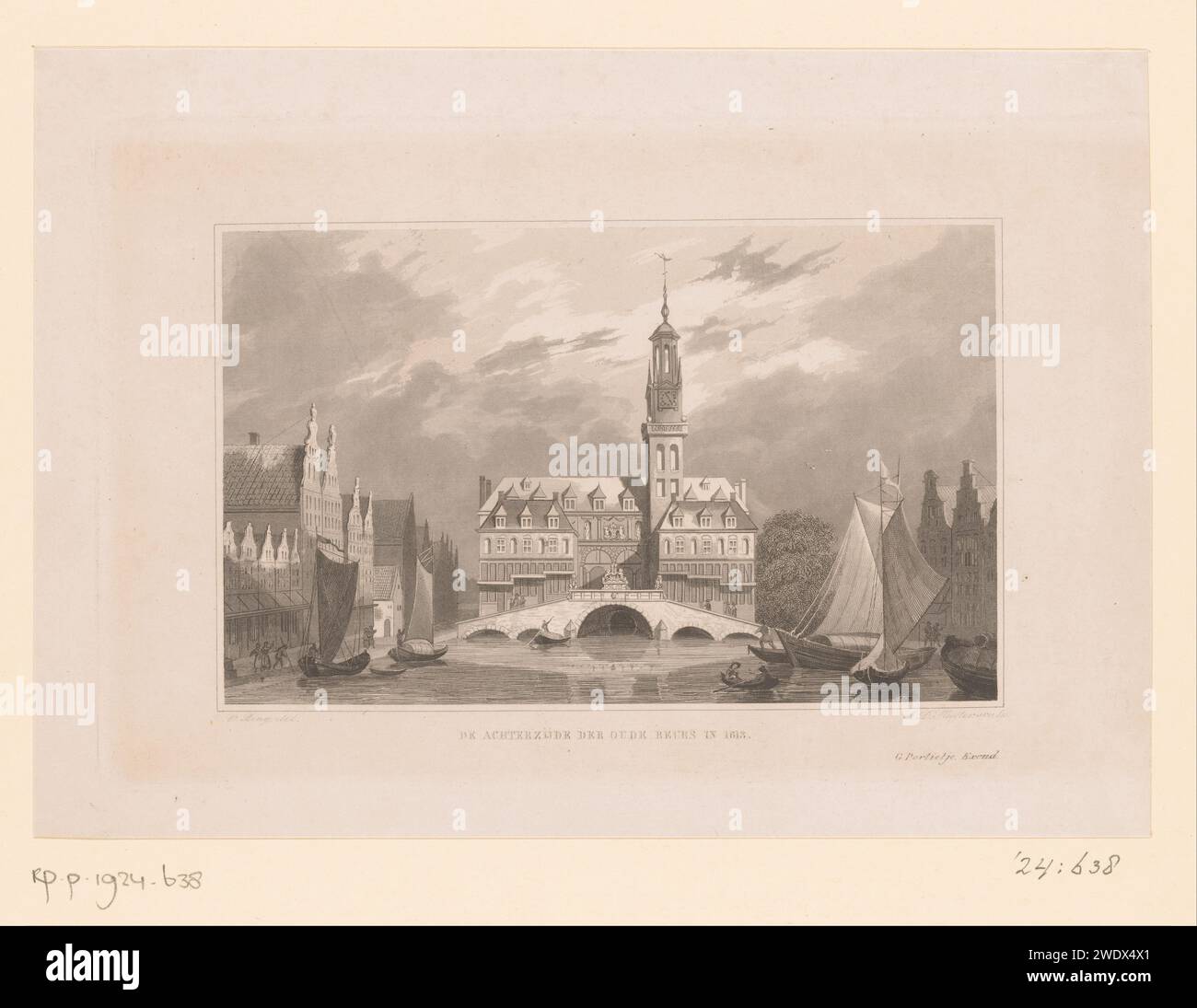 Rear facade of the fair of Hendrick de Keyser in Amsterdam, Dirk ...