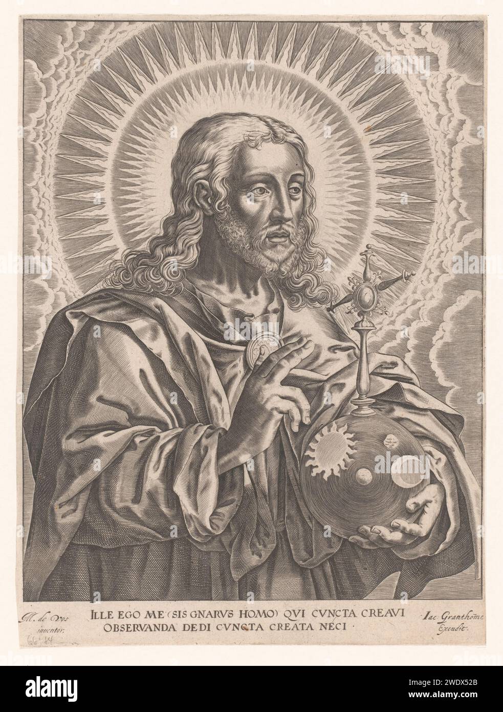 Christ as Salvator Mundi, Jacques Granthomme (Attributed to), After Maerten de Vos, After ...