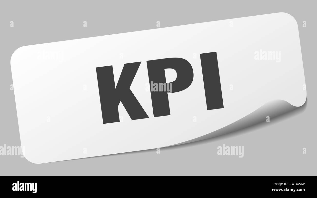 kpi sticker. kpi rectangular label isolated on white background Stock ...