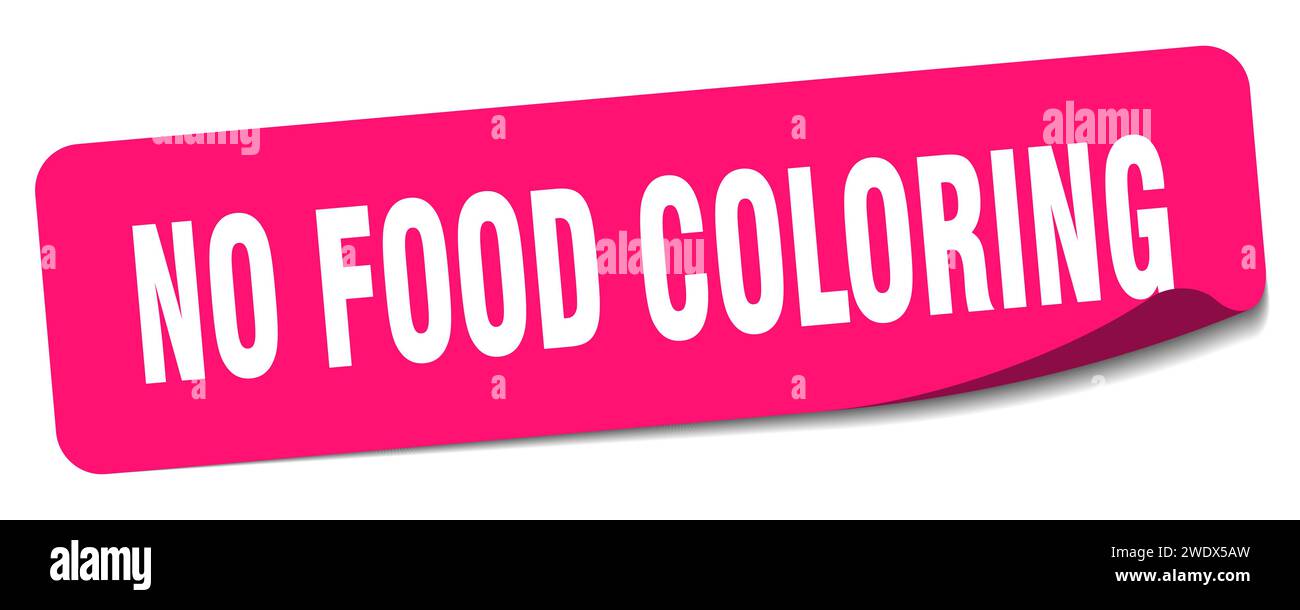 no food coloring sticker. no food coloring rectangular label isolated ...