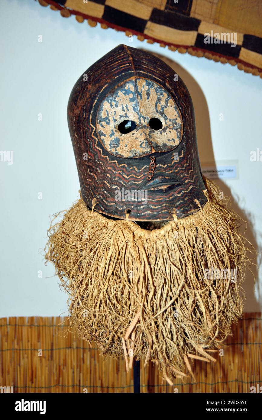 Padua, Italy. 22 January 2024. Exhibition of African ritual masks ...