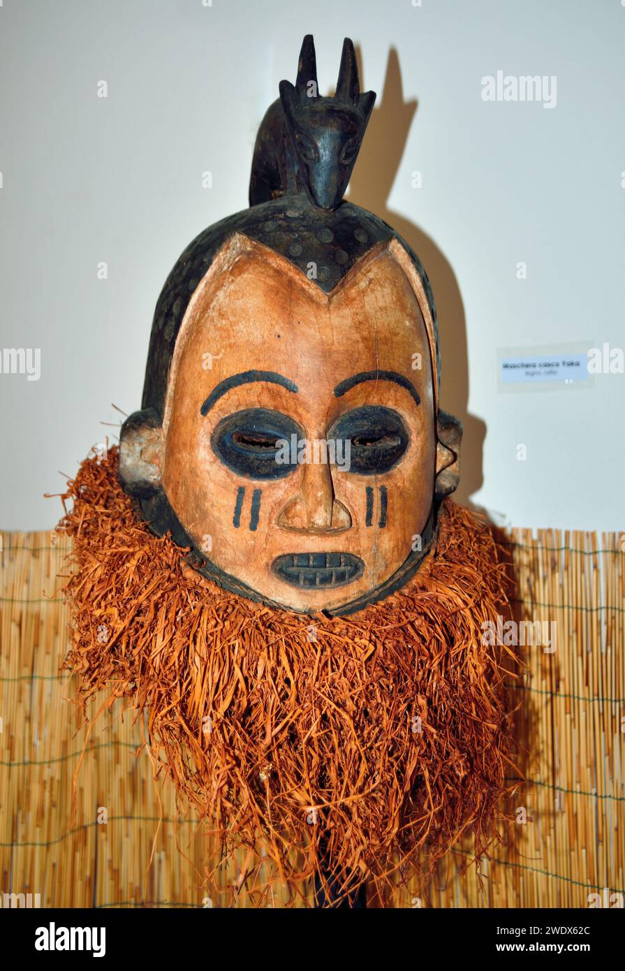 Padua, Italy. 22 January 2024. Exhibition of African ritual masks ...
