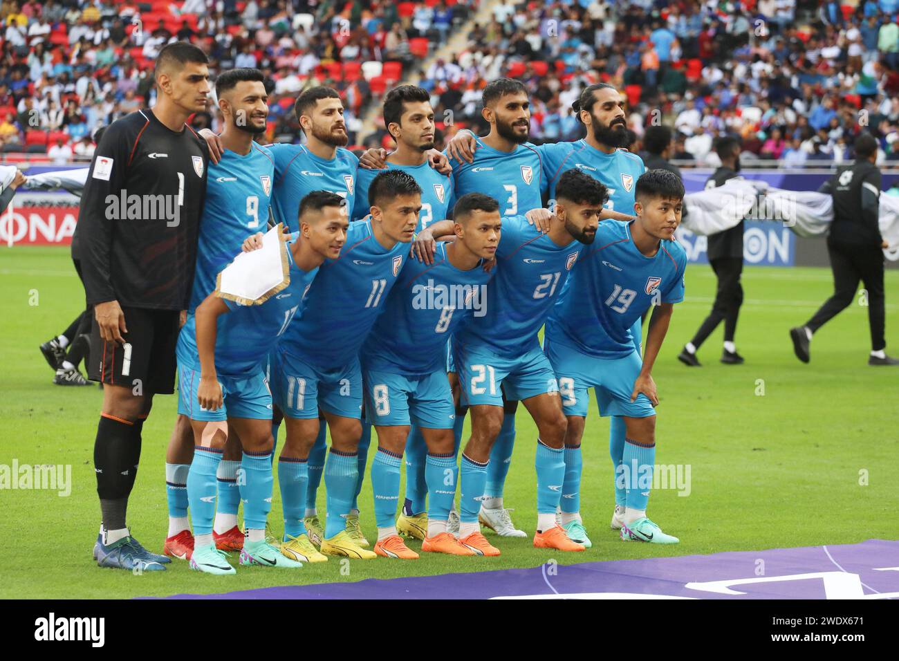 Team of India during the AFC Asian Cup, Qatar. , . at Ahmad Bin Ali ...