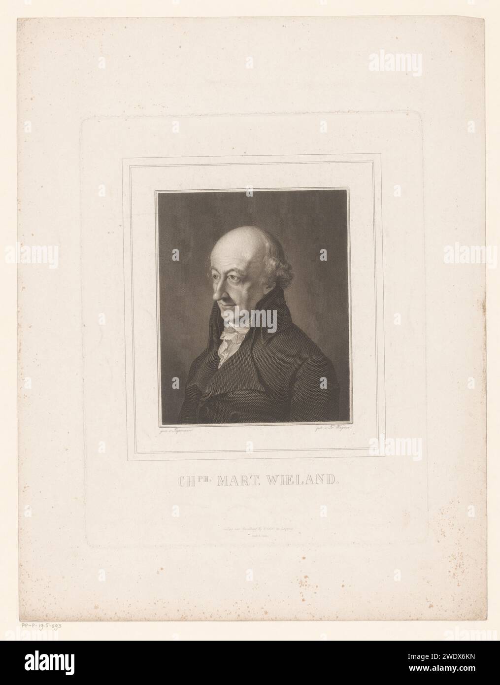 Portrait van Christoph Martin Wieland, Friedrich Wagner, after ...