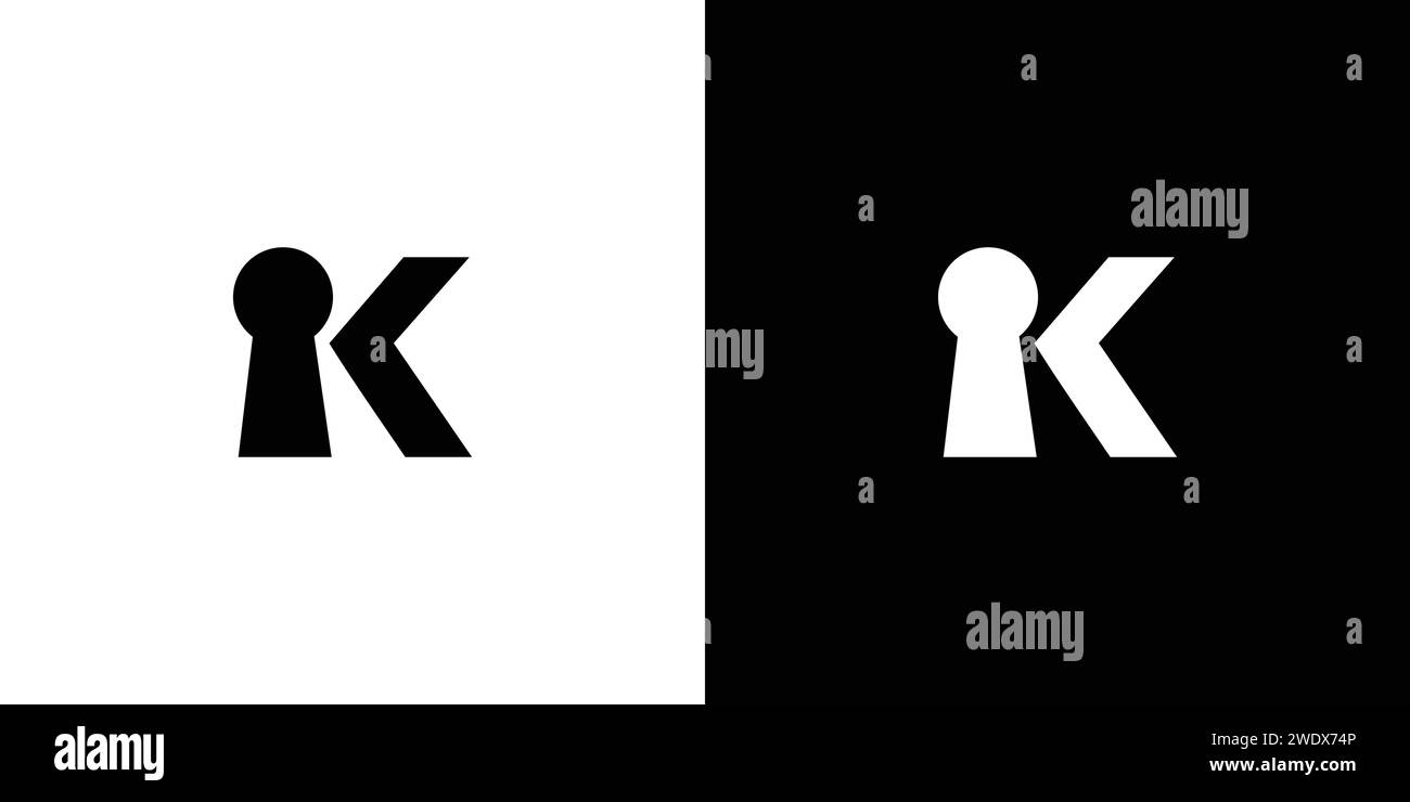The initial K key logo design is simple and unique Stock Vector Image ...