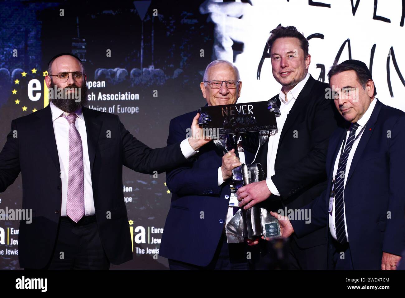 Krakow, Poland. 22nd Jan, 2024. EJA Chairman Rabbi Menachem Margolin ...