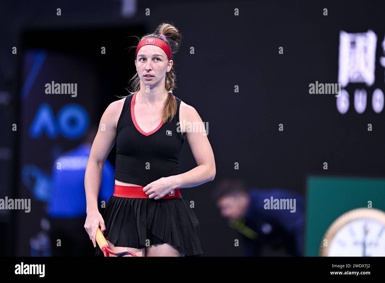 Tamara Korpatsch in a women's double match during the Australian Open ...
