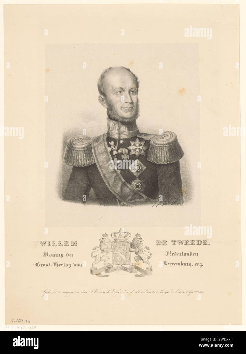 Portrait of King Willem II, John Hermanus van de Weijer, 1840 - 1876 ...