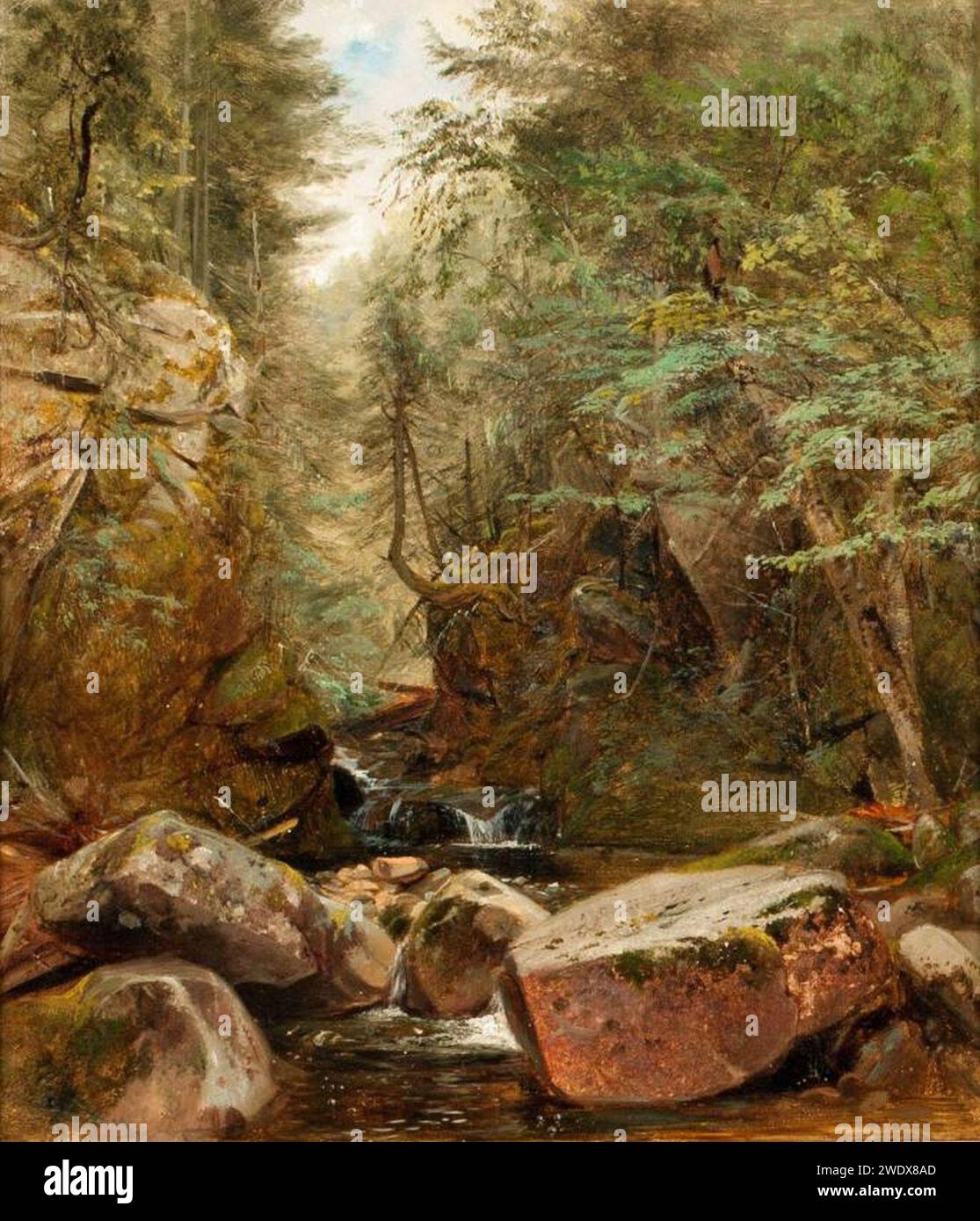 Aaron Draper Shattuck - Stream in Rocky Gorge Stock Photo - Alamy