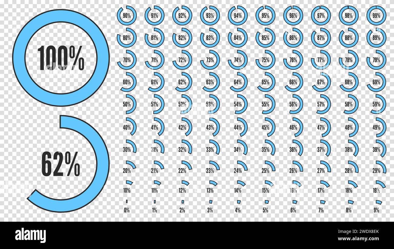 Set of icon for infographic. Big percent collection for user interface ...