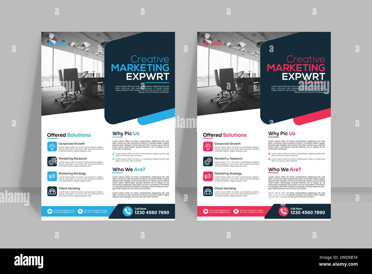 Corporate business flyer template in A4. 2 Color ways included.Can be ...