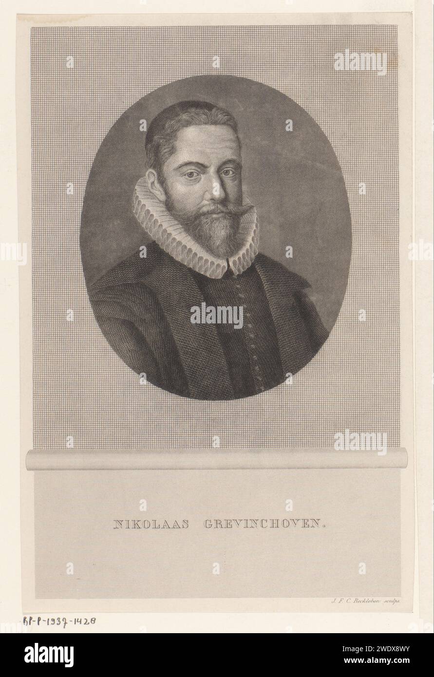 Portrait of Nicolaas Grevinkhoven, Jan Frederik Christiaan Reckleben ...