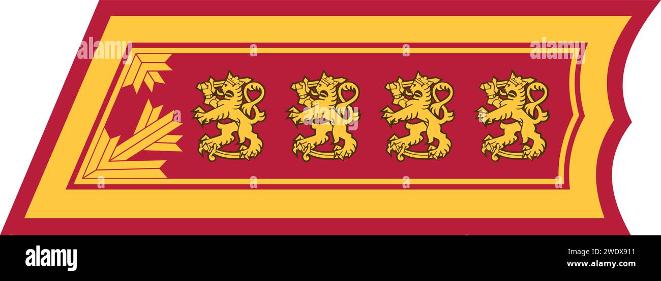 Shoulder pad military officer insignia of the Finland army KENRAALI ...