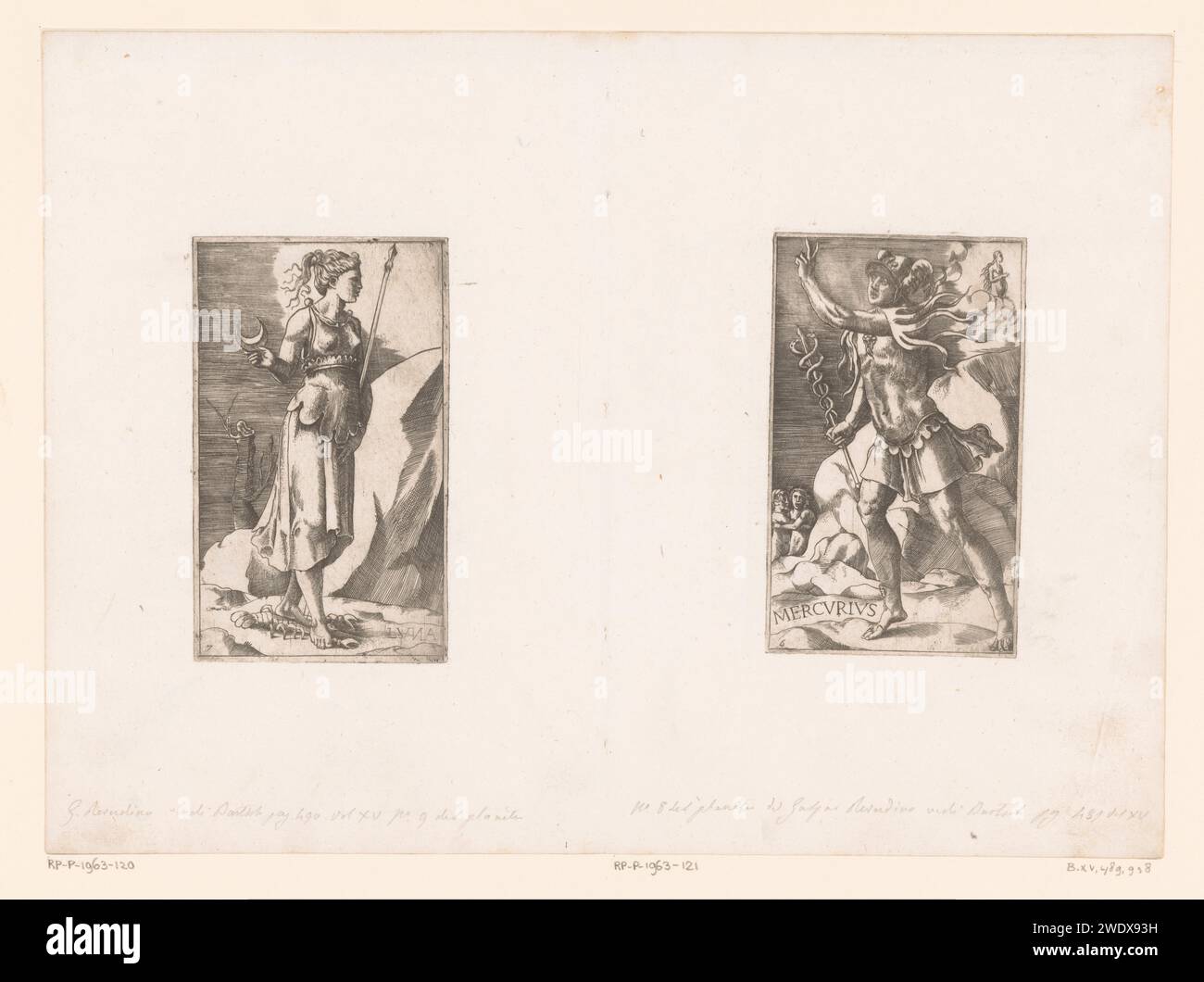 Mercury with Personifications of the constellations Twins and Virgin ...