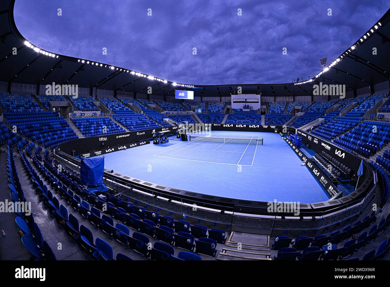 General view ambiance or ambience illustration of empty Show Court ...