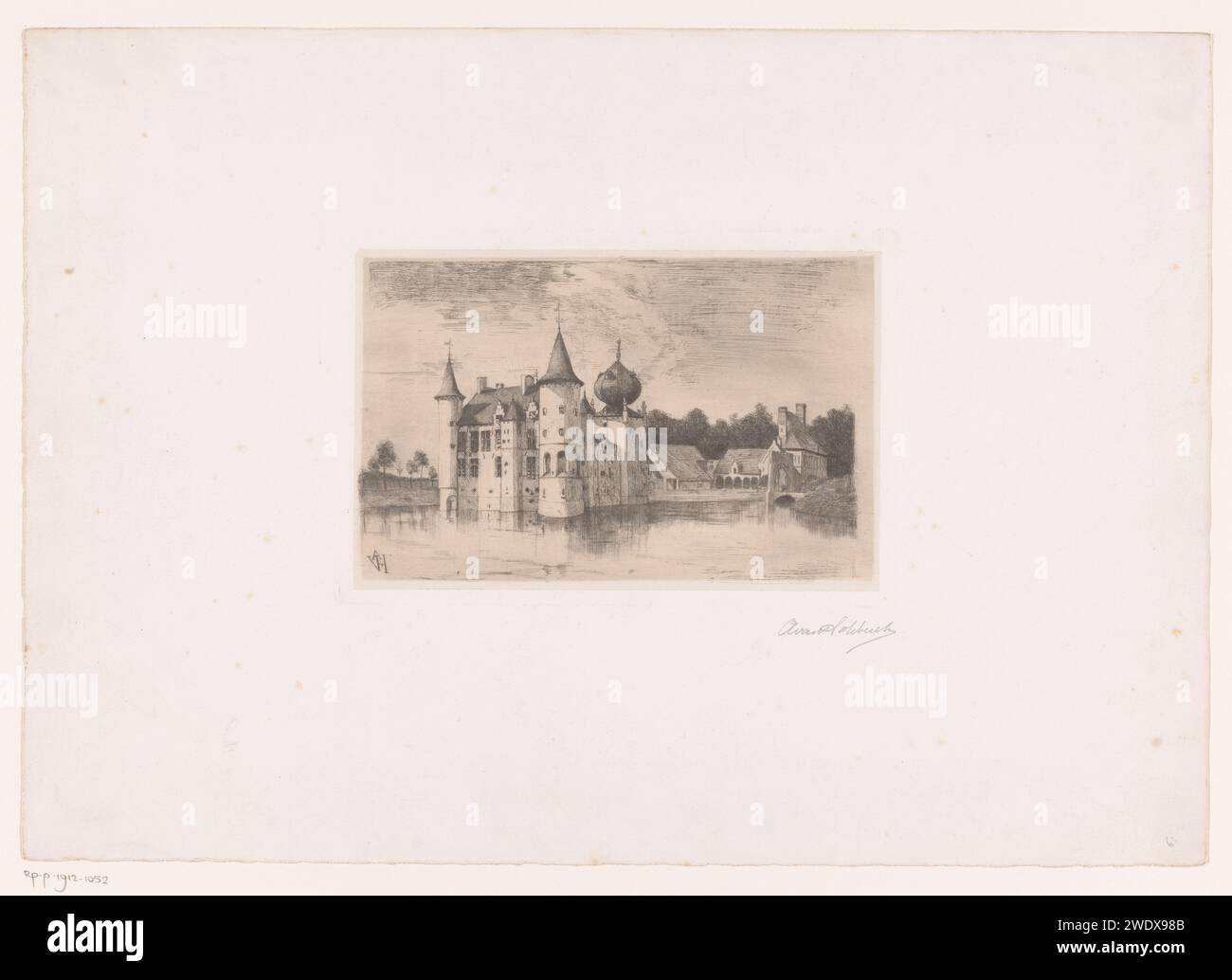 View of the Castle of Baron Henri van Havre, Albert Van Holsbeeck, 1887 ...