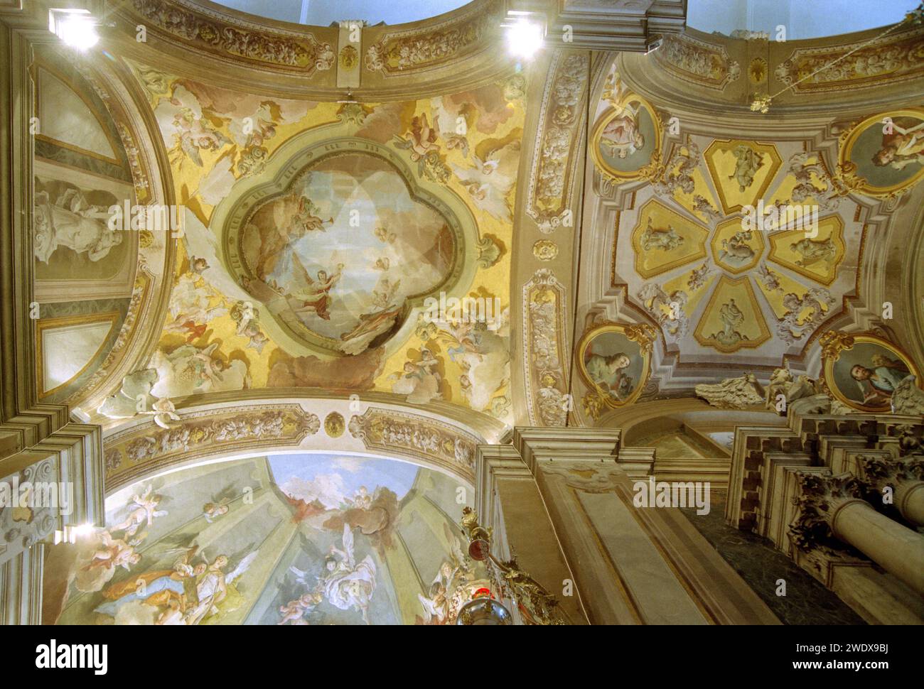 Italy, Friuli Venezia Giulia, Udine, Cathedral, Interior View, Ceiling ...
