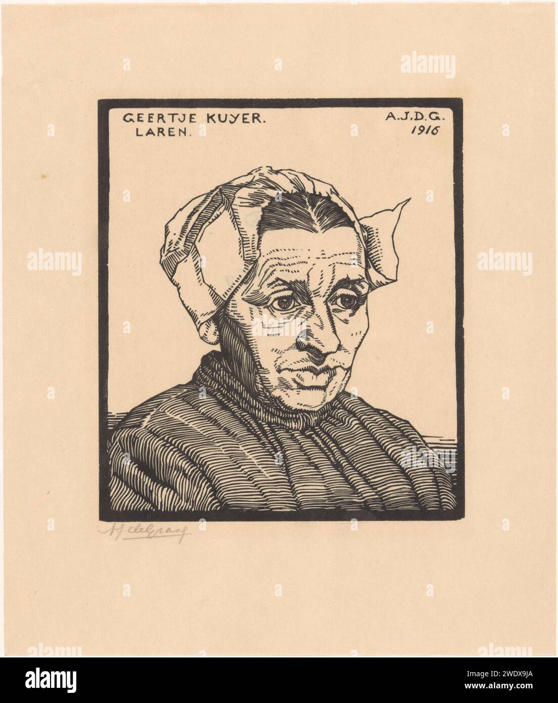 Portrait of Geertje Kuijer, Julie de Graag, 1916 print Portrait of ...