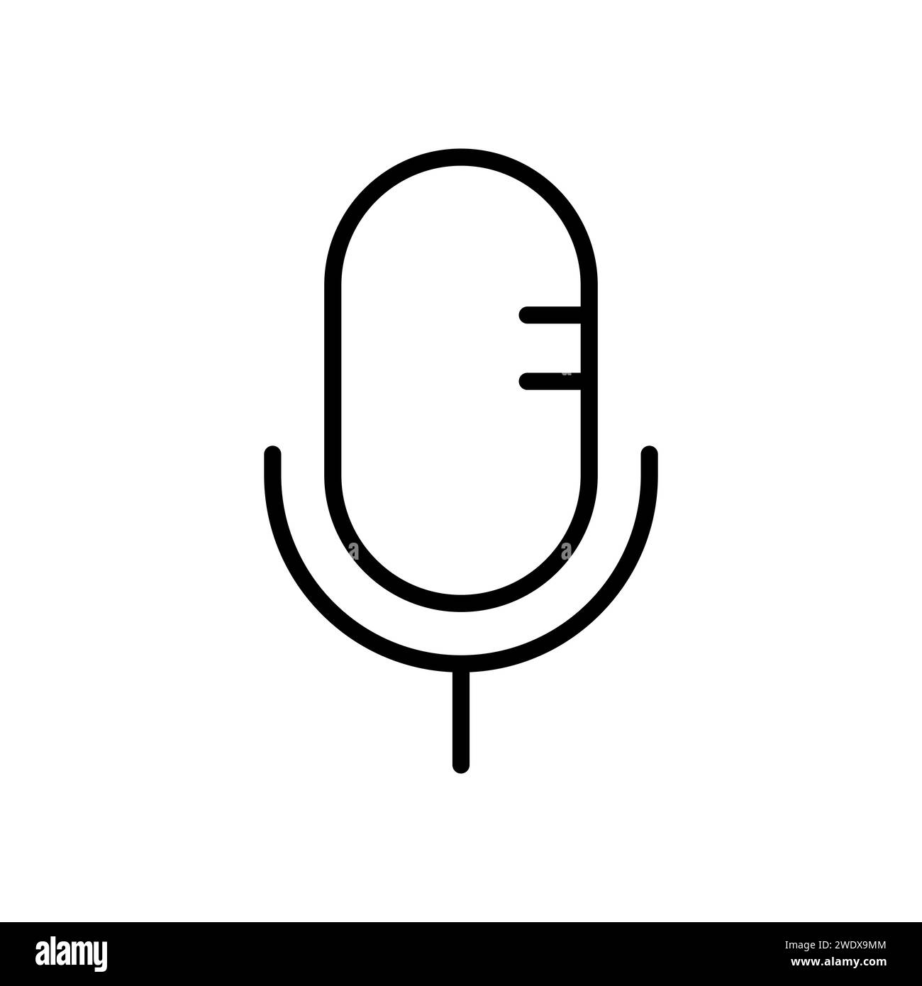 Microphone outline vector icon Stock Vector Image & Art - Alamy