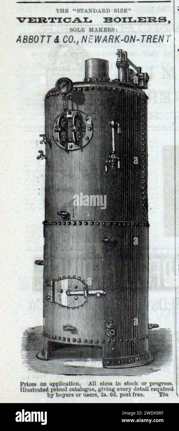 Abbott and Company Vertical Boiler Advertisement (June, 1880 Stock ...
