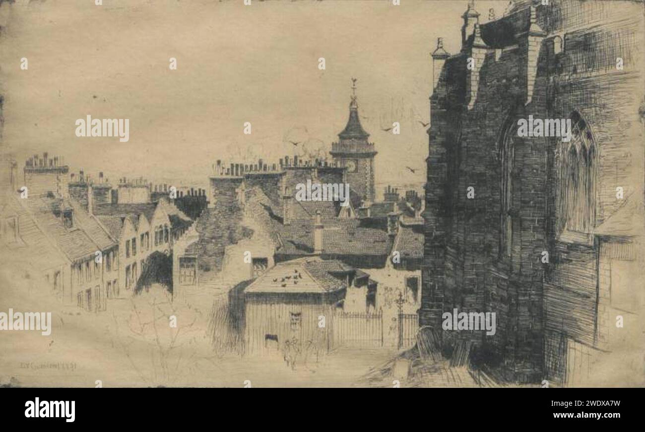 Sir David Young Cameron - Stirling Town Stock Photo - Alamy